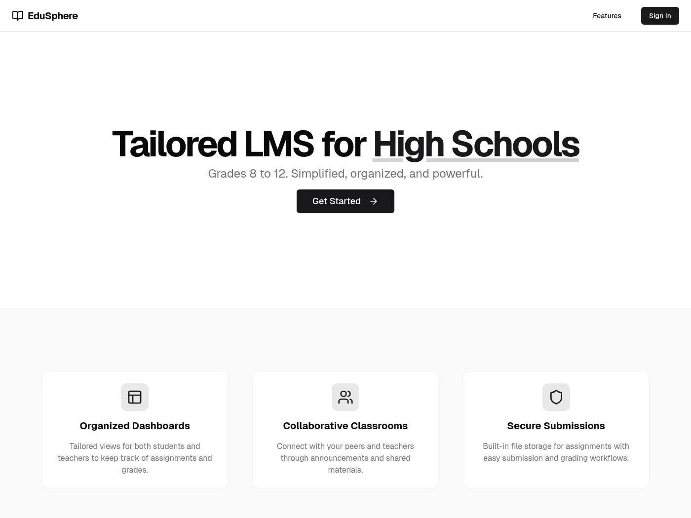 EduSphere for High Schools