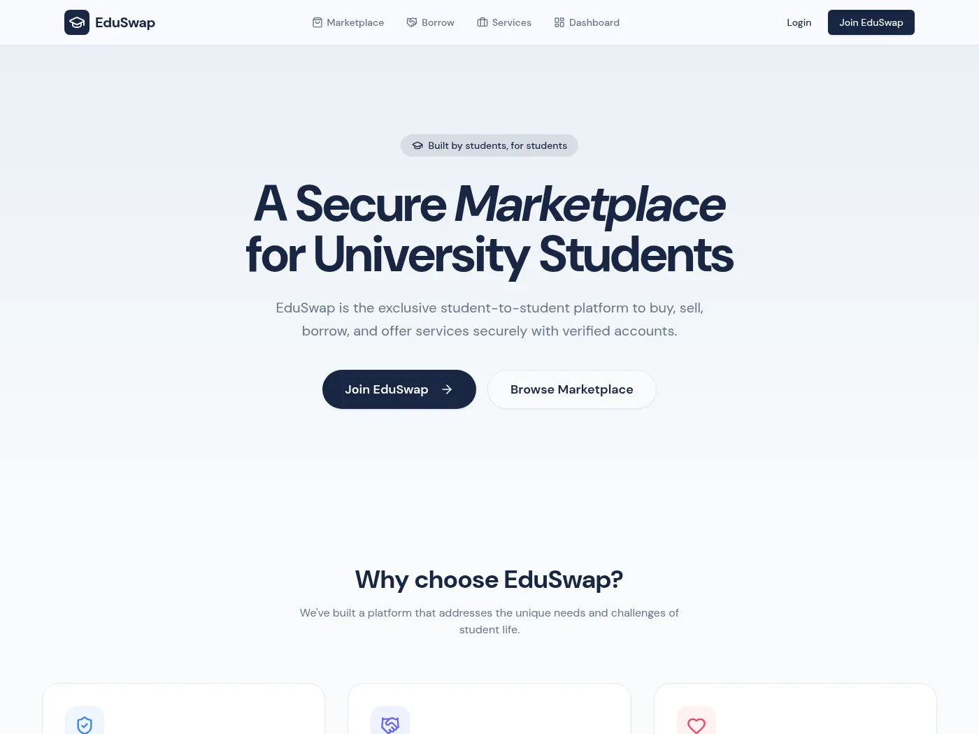 EduSwap Student Marketplace