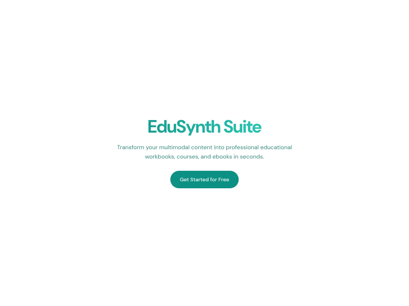 EduSynth Multimodal Suite