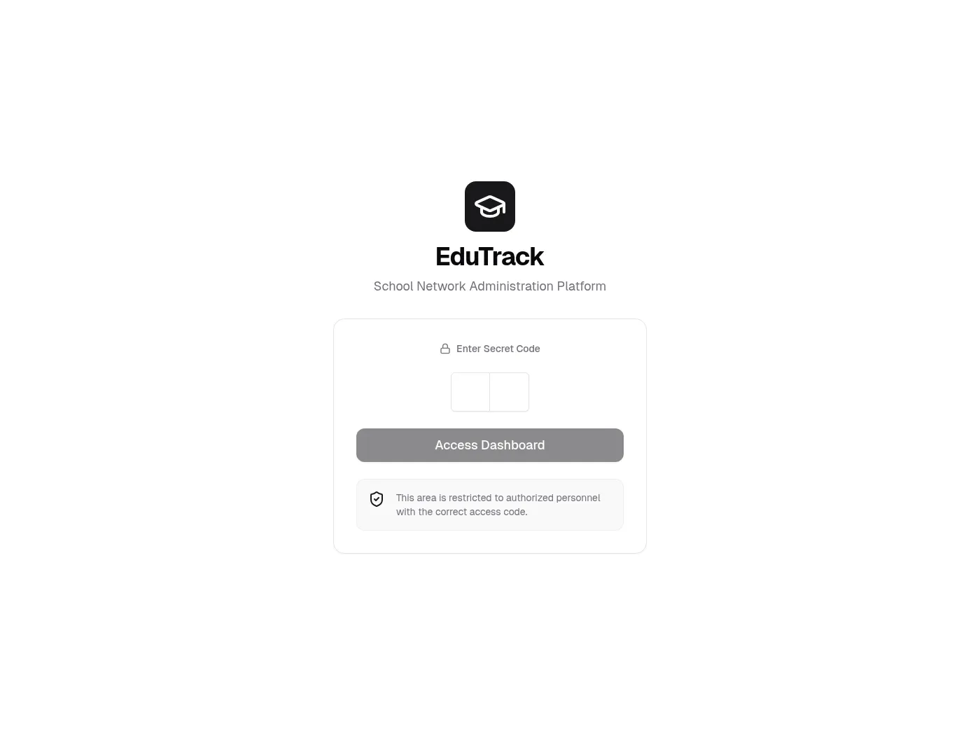 EduTrack Dashboard