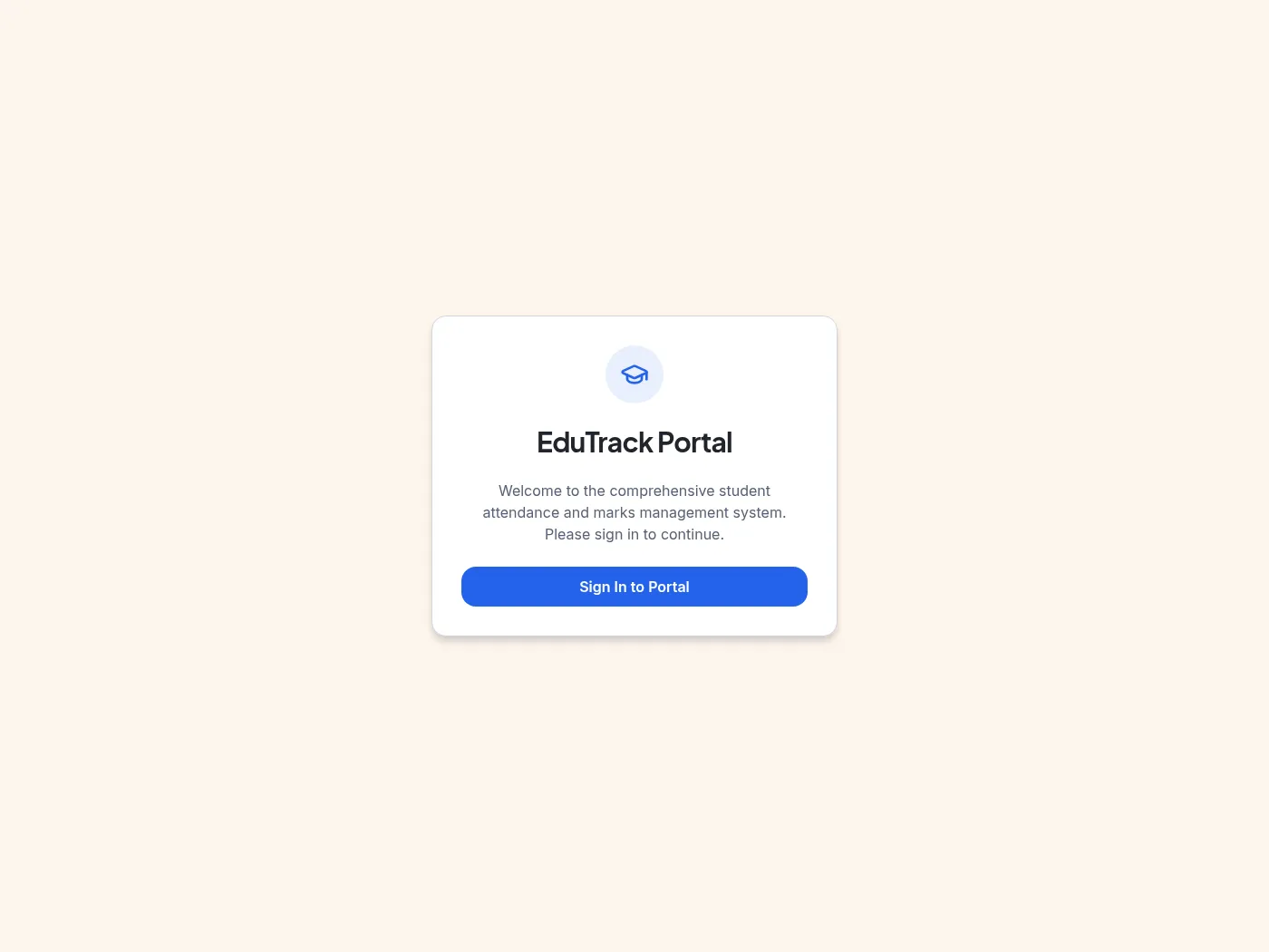 EduTrack Portal