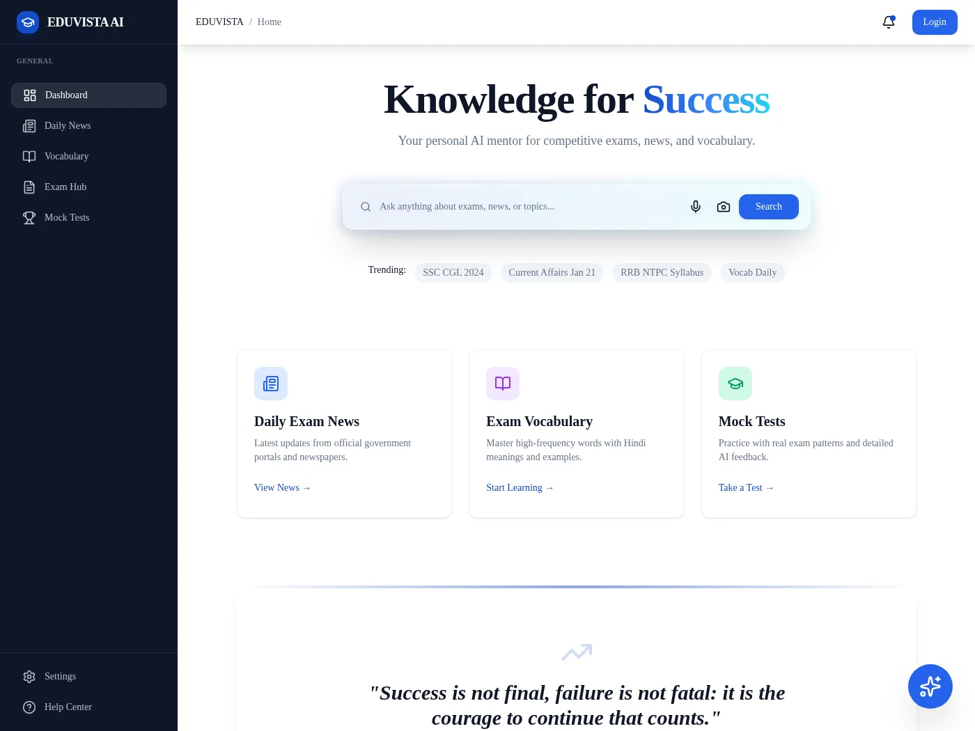 EDUVISTA AI Mentor