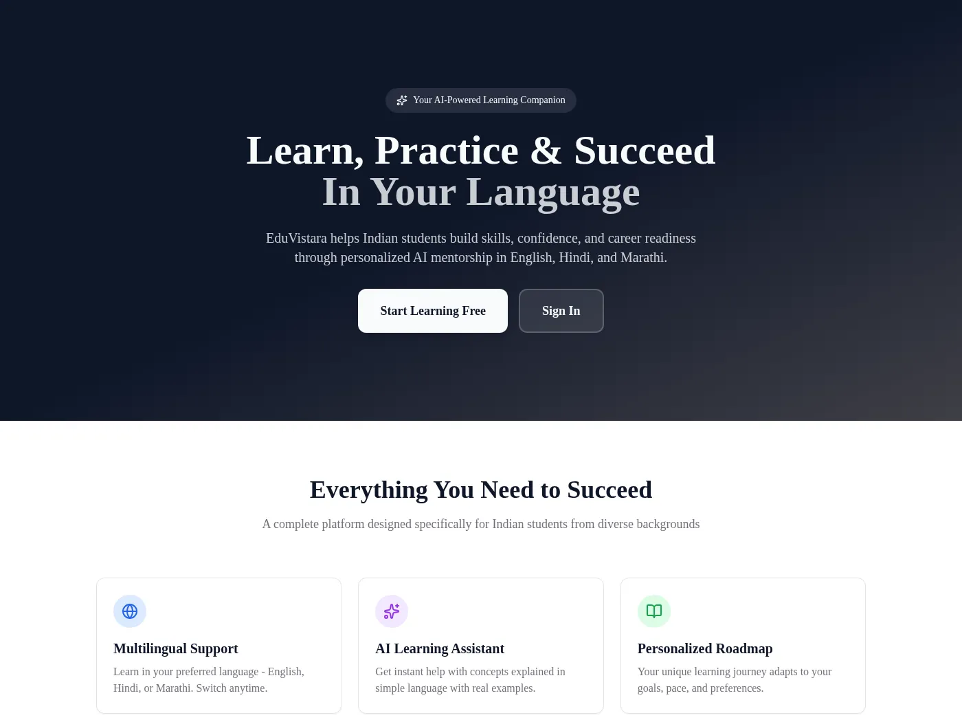 EduVistara Learning Platform