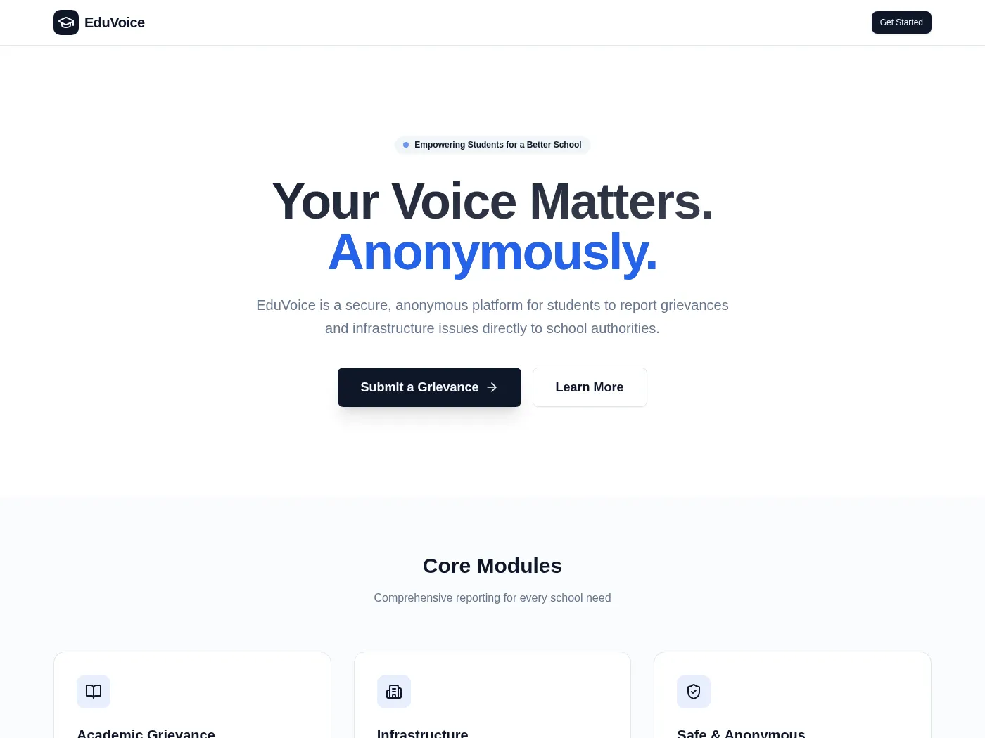 EduVoice Student Grievance App