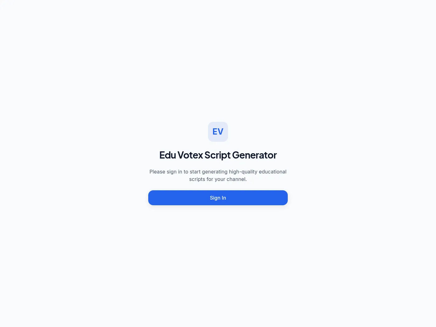 Edu Votex Script Generator