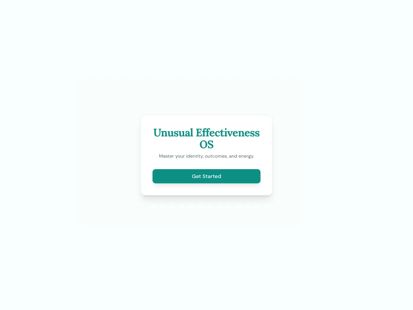 Unusual Effectiveness OS