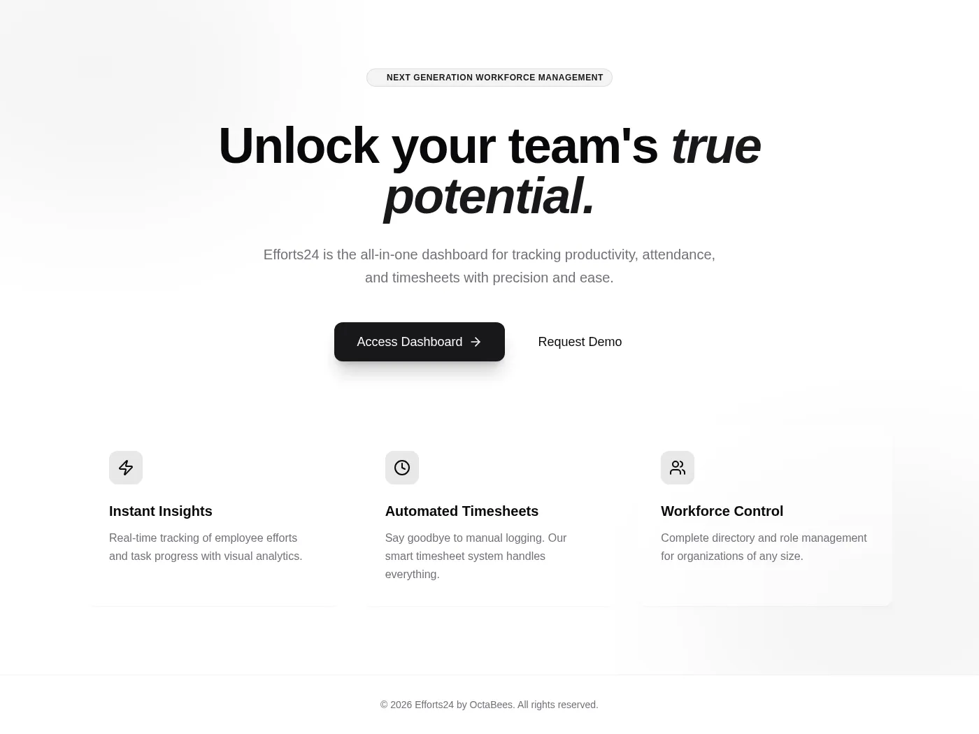 Efforts Dashboard Clone