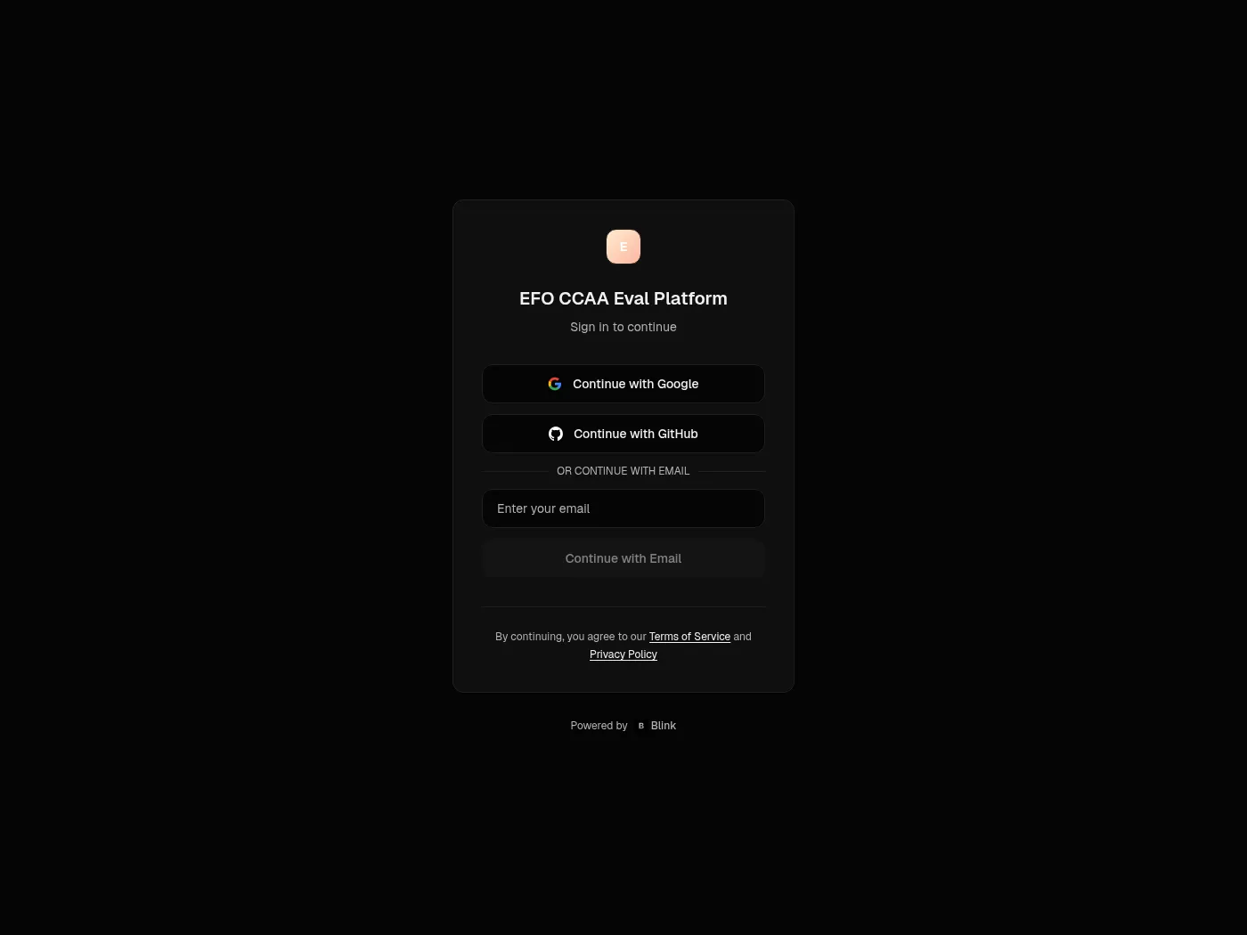 EFO CCAA Eval Platform