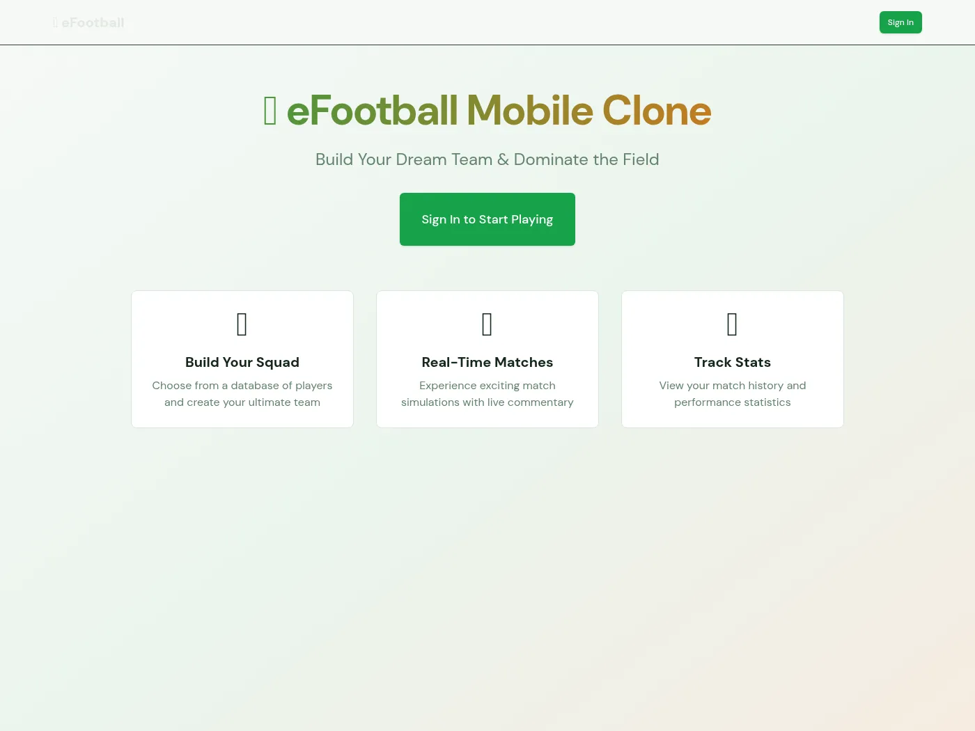 eFootball Mobile Clone