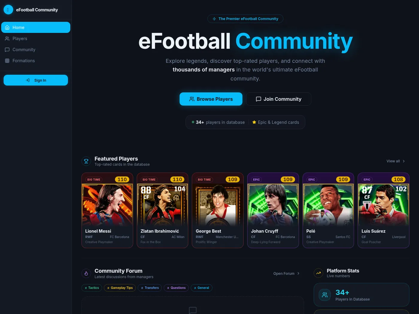 E-Football Social Hub
