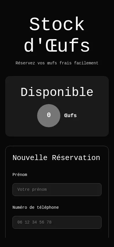 Egg Reservation App