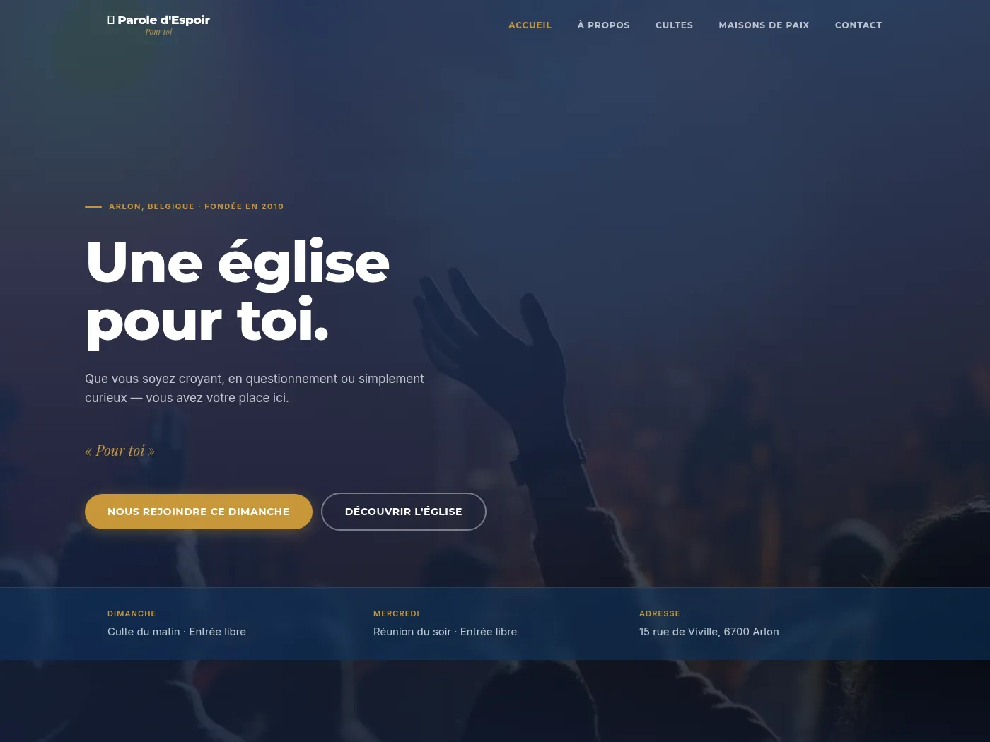 Parole d'Espoir OnePage