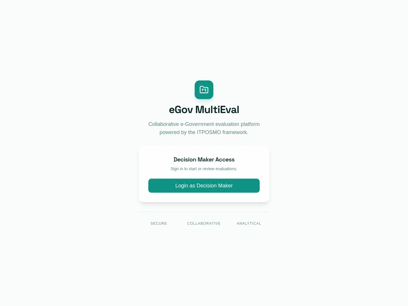 eGov MultiEval Platform