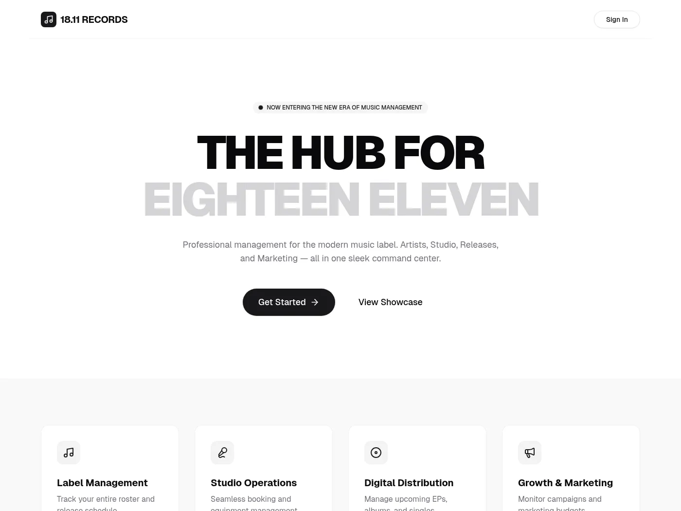 Eighteen Eleven Records Hub