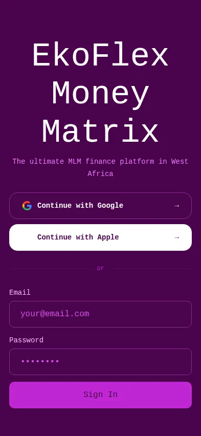 EkoFlex Money Matrix