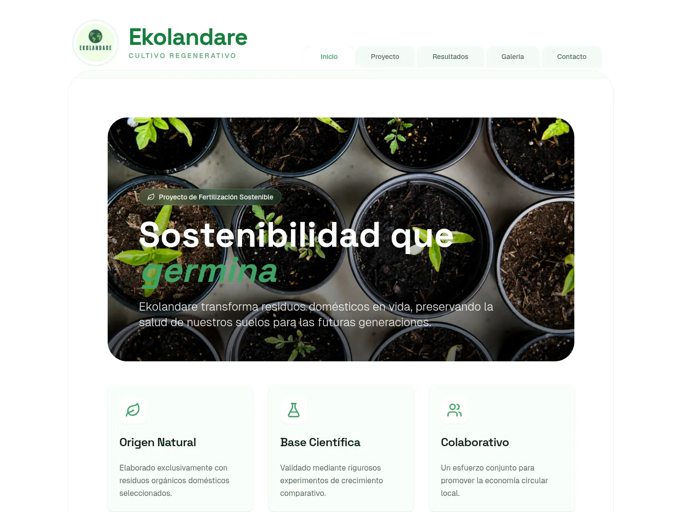 EkoLandare Web Redesign