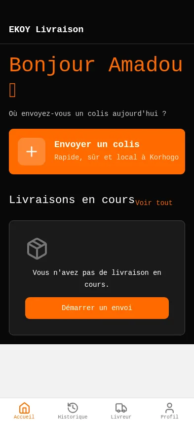 EKOY Livraison App