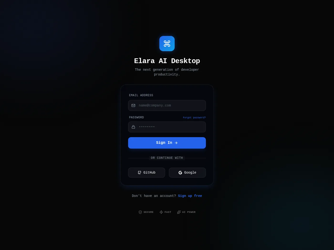 Elara AI Desktop