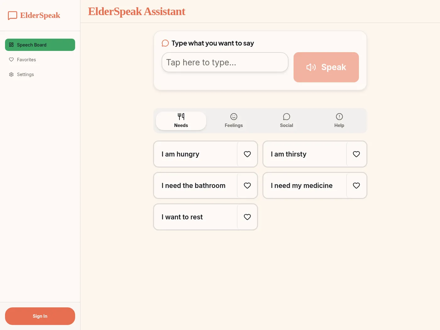 ElderSpeak Assistant
