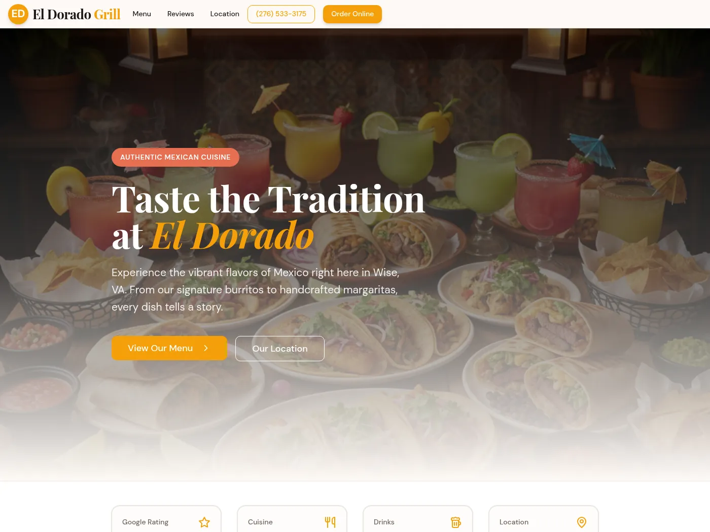 El Dorado Grill Website