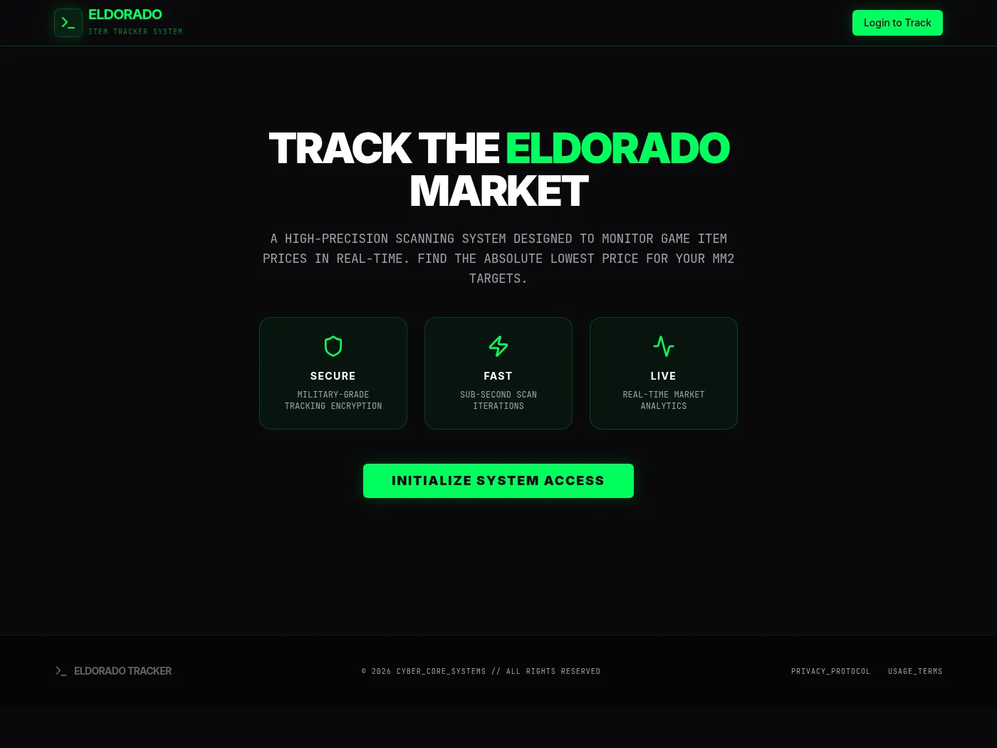 Eldorado Item Tracker