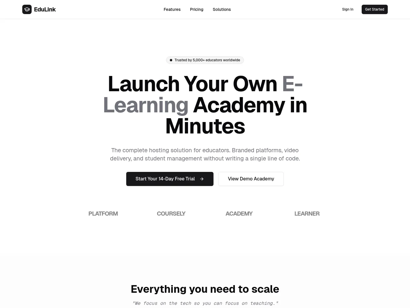 Edulink Hosting Platform