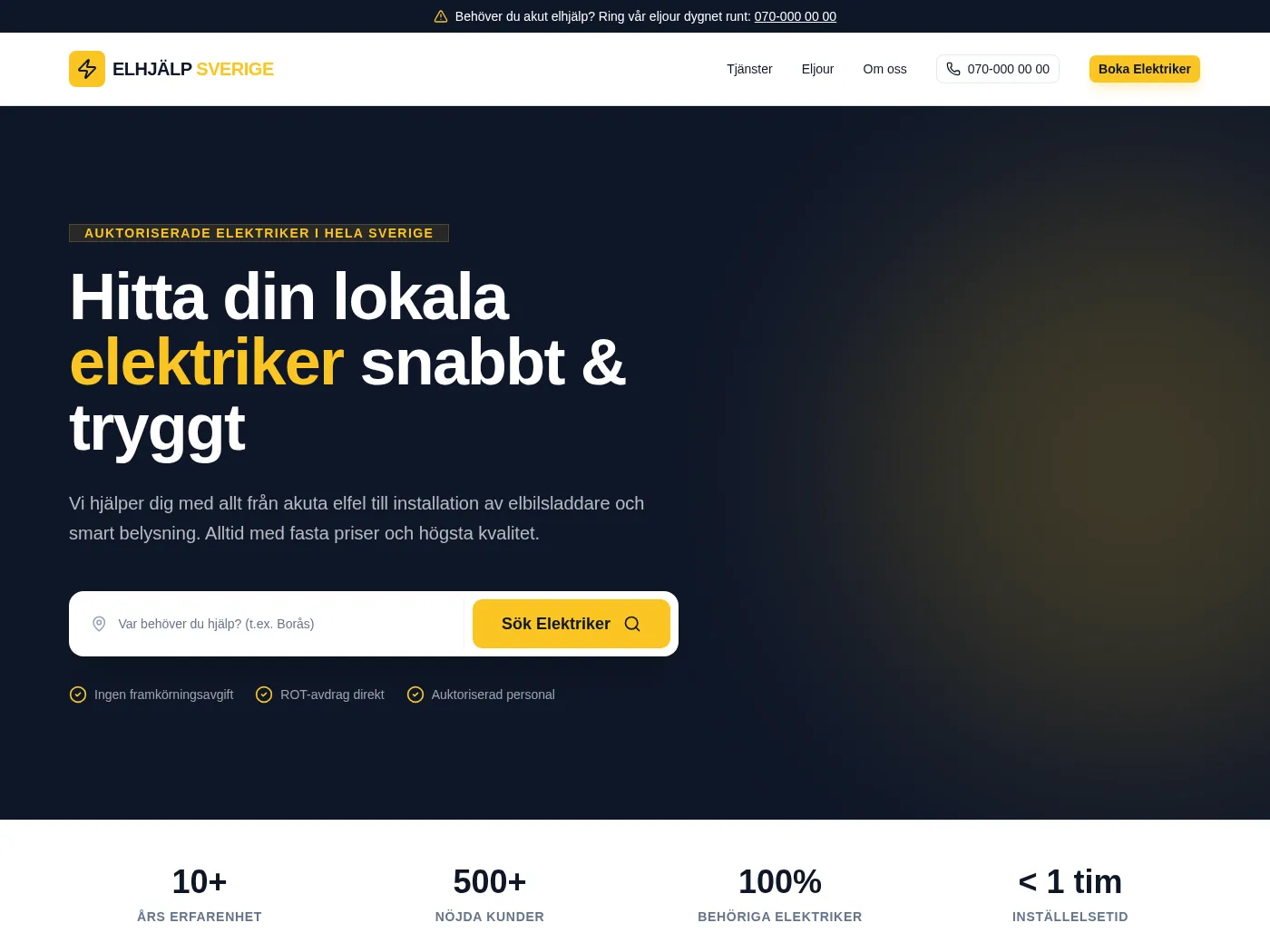 Find Electricians Sweden