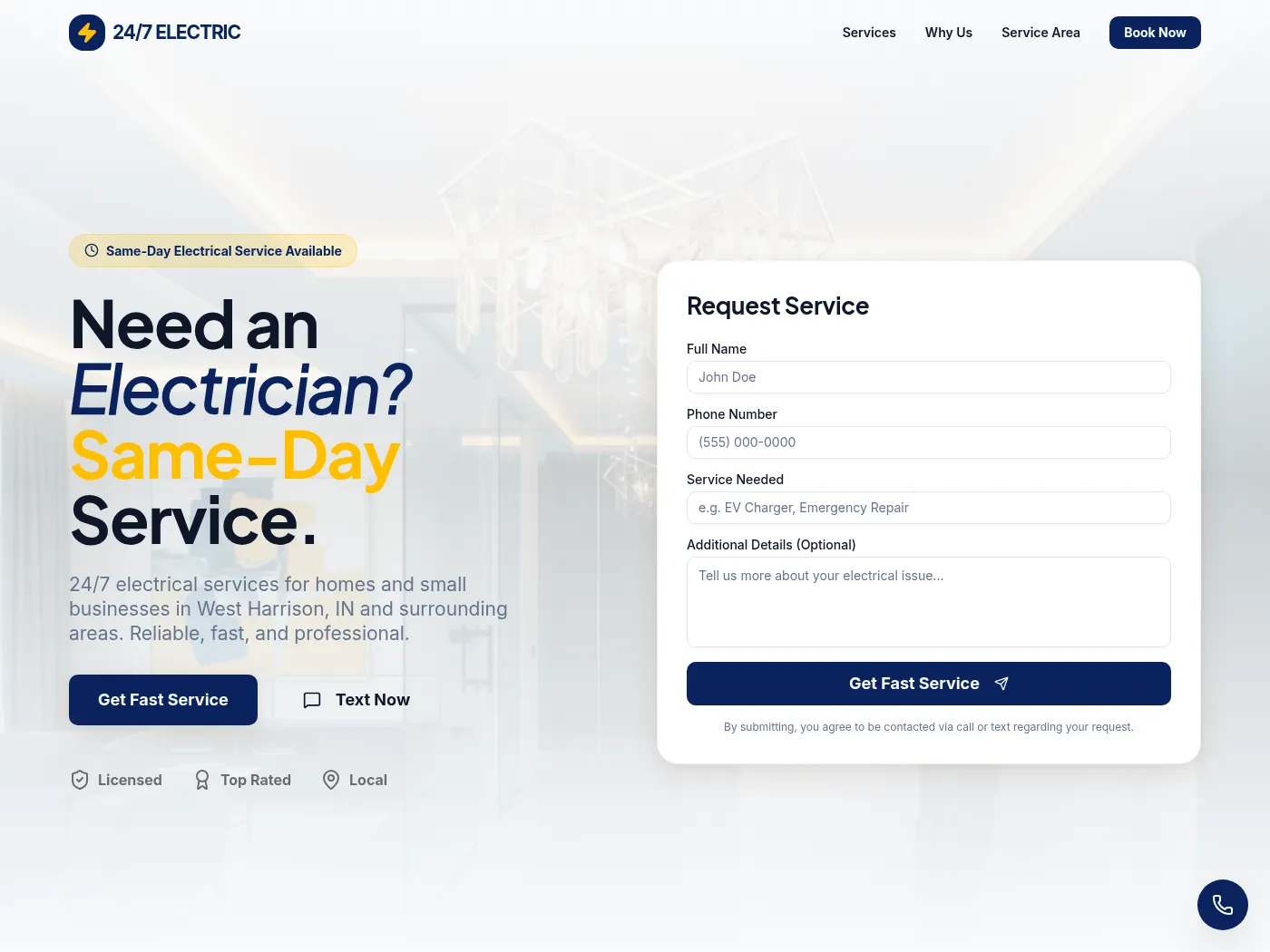 24/7 Electric Website