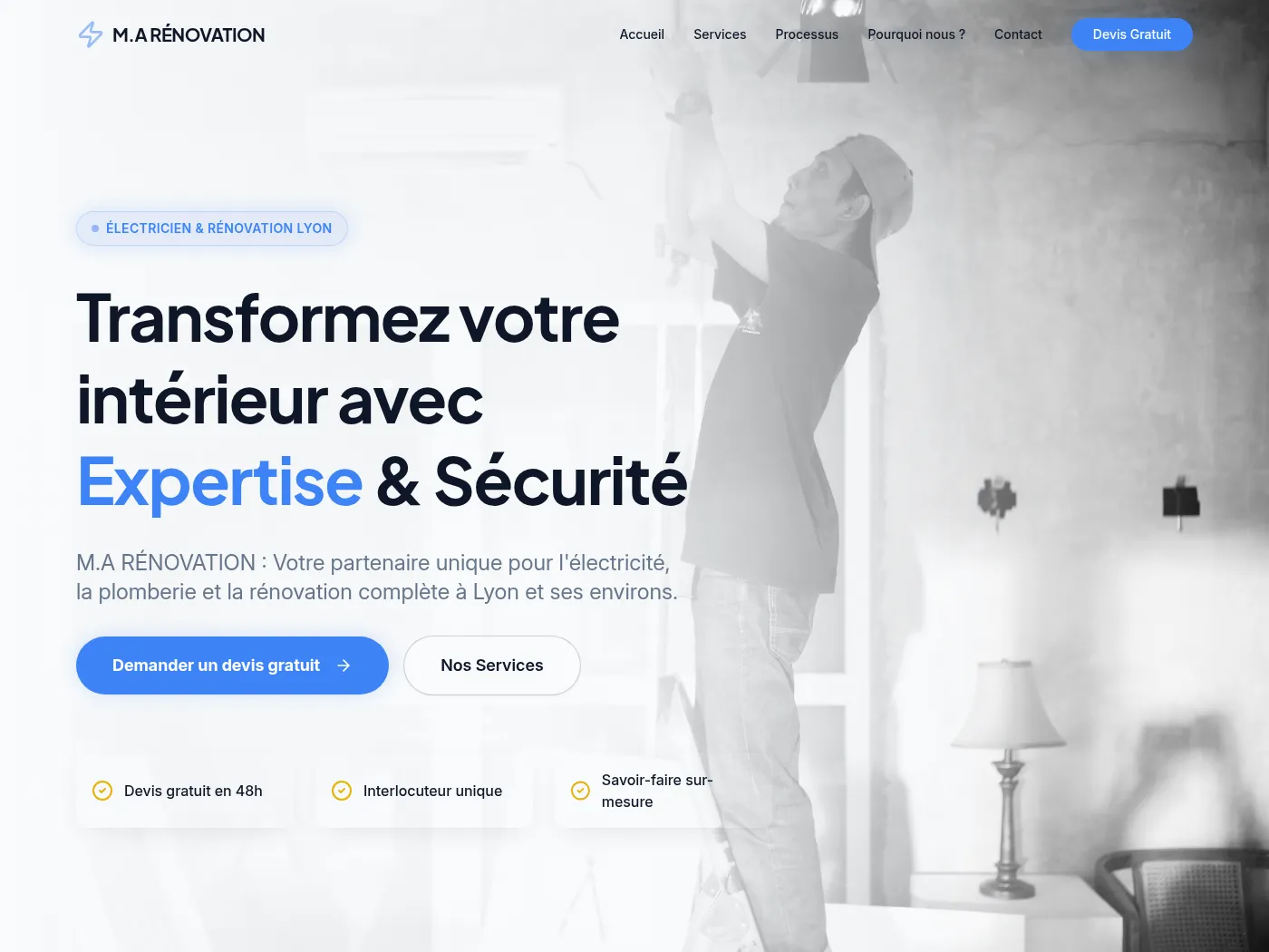 Electricien Vitrine Pro