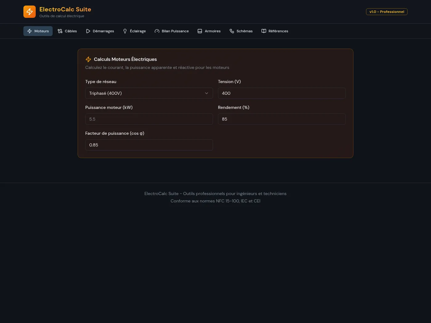 ElectroCalc Suite