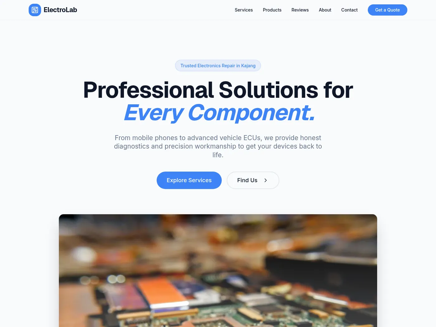 ElectroLab Services Hub