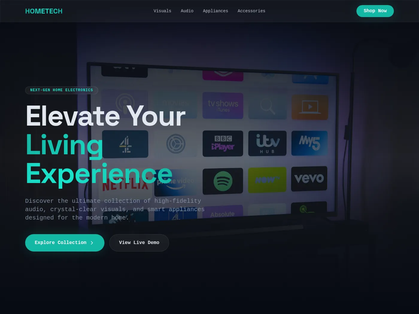 HomeTech Landing Page