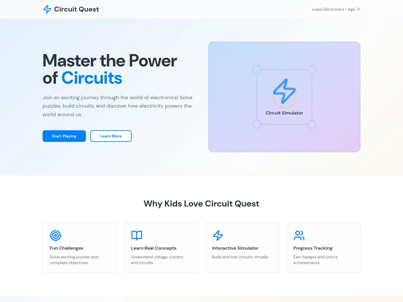 Circuit Learning Game