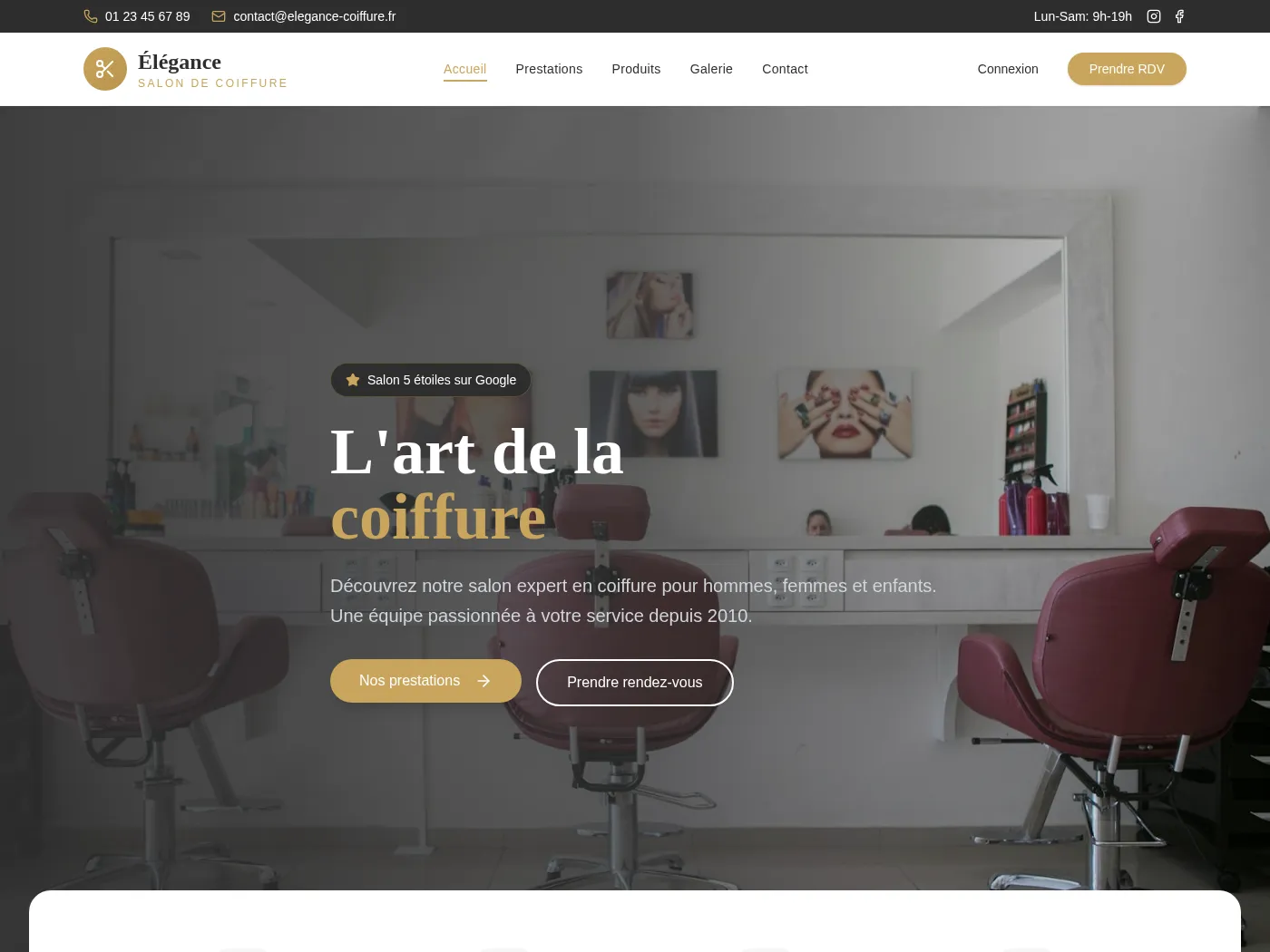 Élégance Coiffure Web