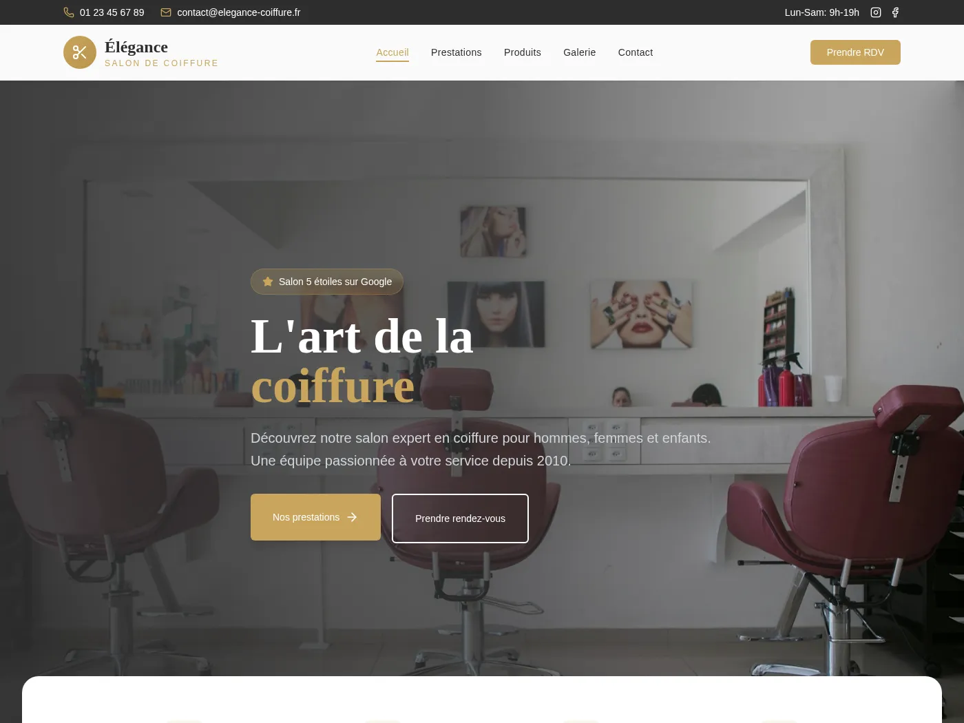 Élégance Coiffure Web