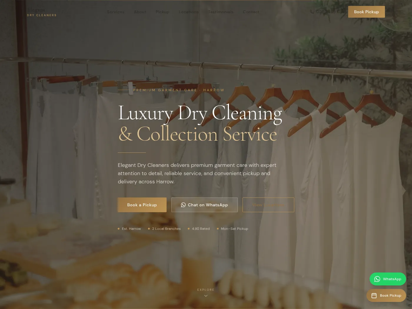 Elegant Dry Cleaners Web