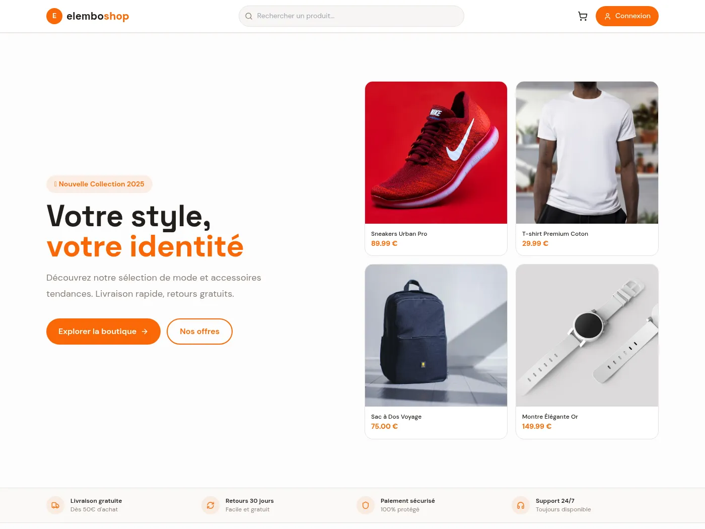 Elemboshop E-Commerce Site