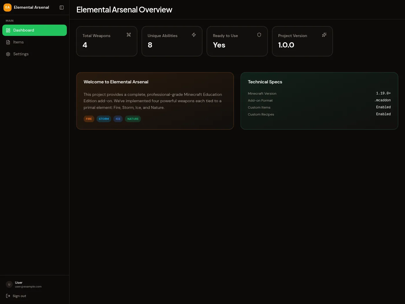 Elemental Arsenal Add-On