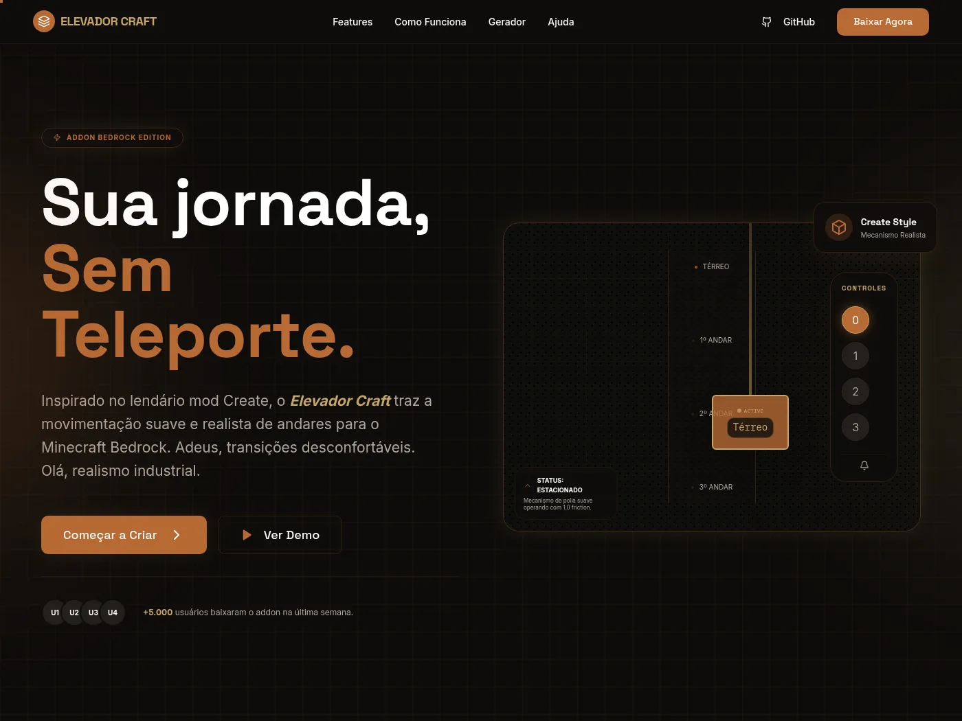 Elevador Craft Addon