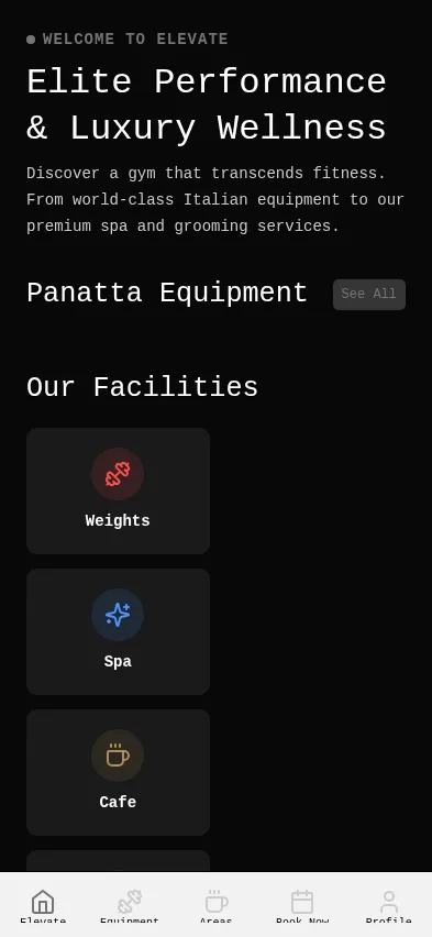 Elevate Gym Website