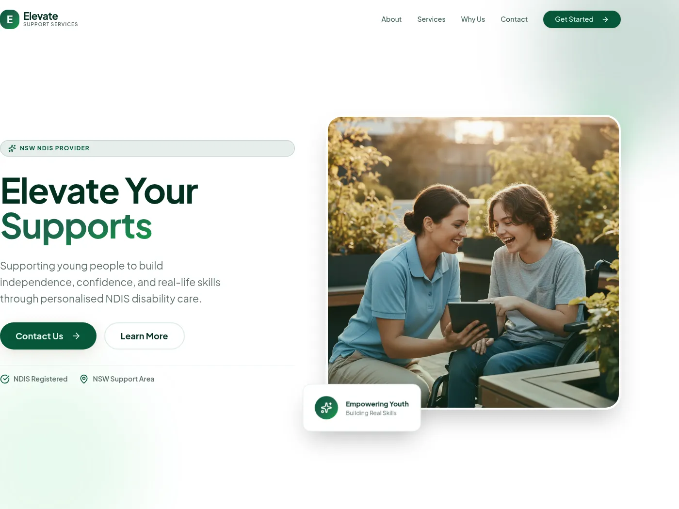 Elevate NDIS Landing Pro