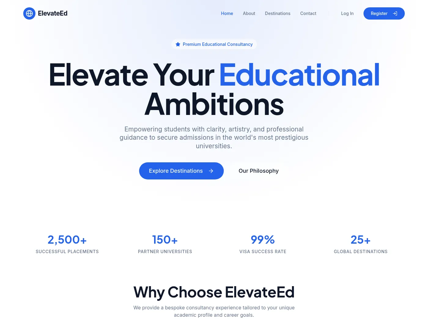 ElevateEd Consultancy Site