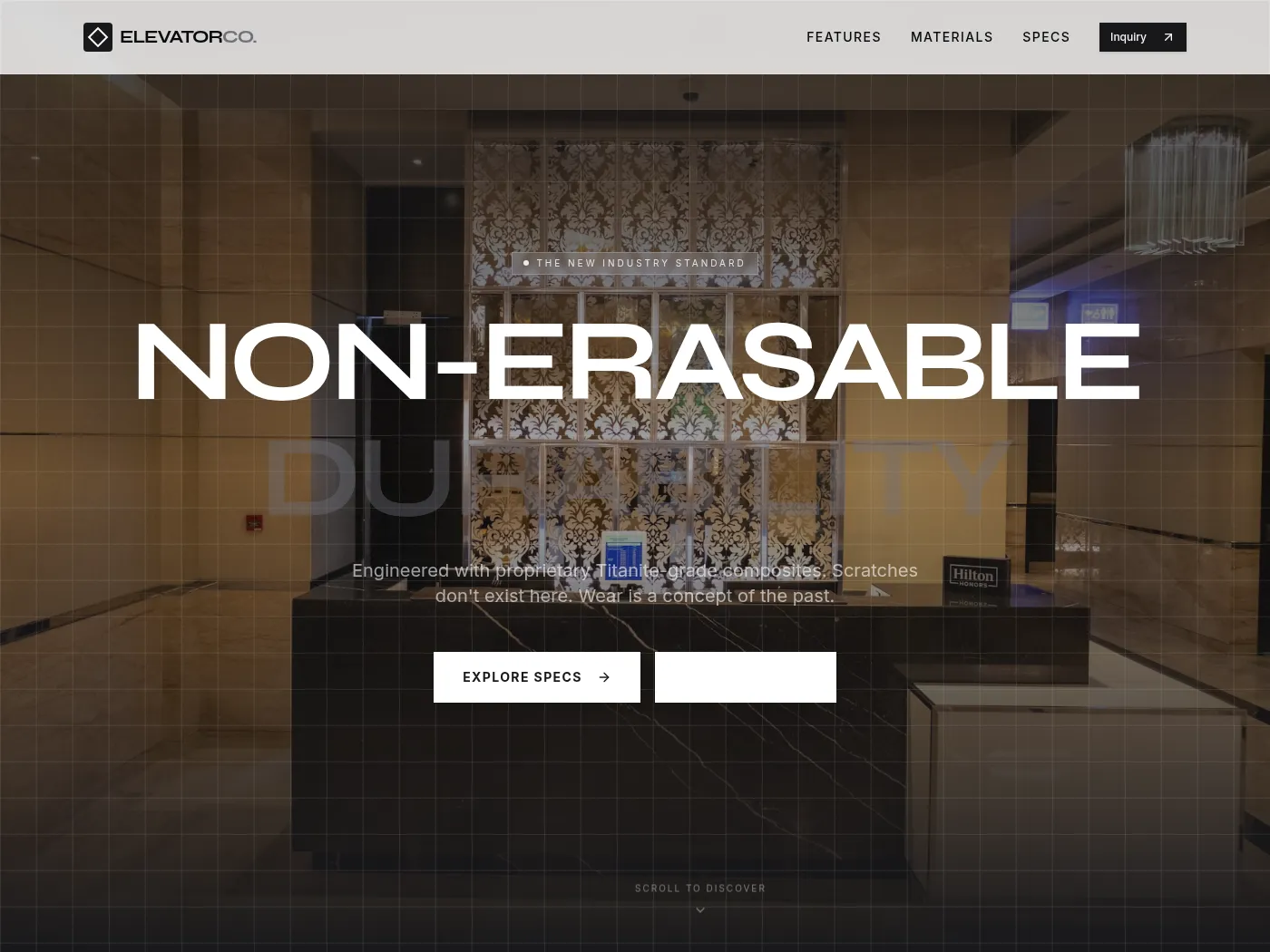 Non-Erasable Elevator Page