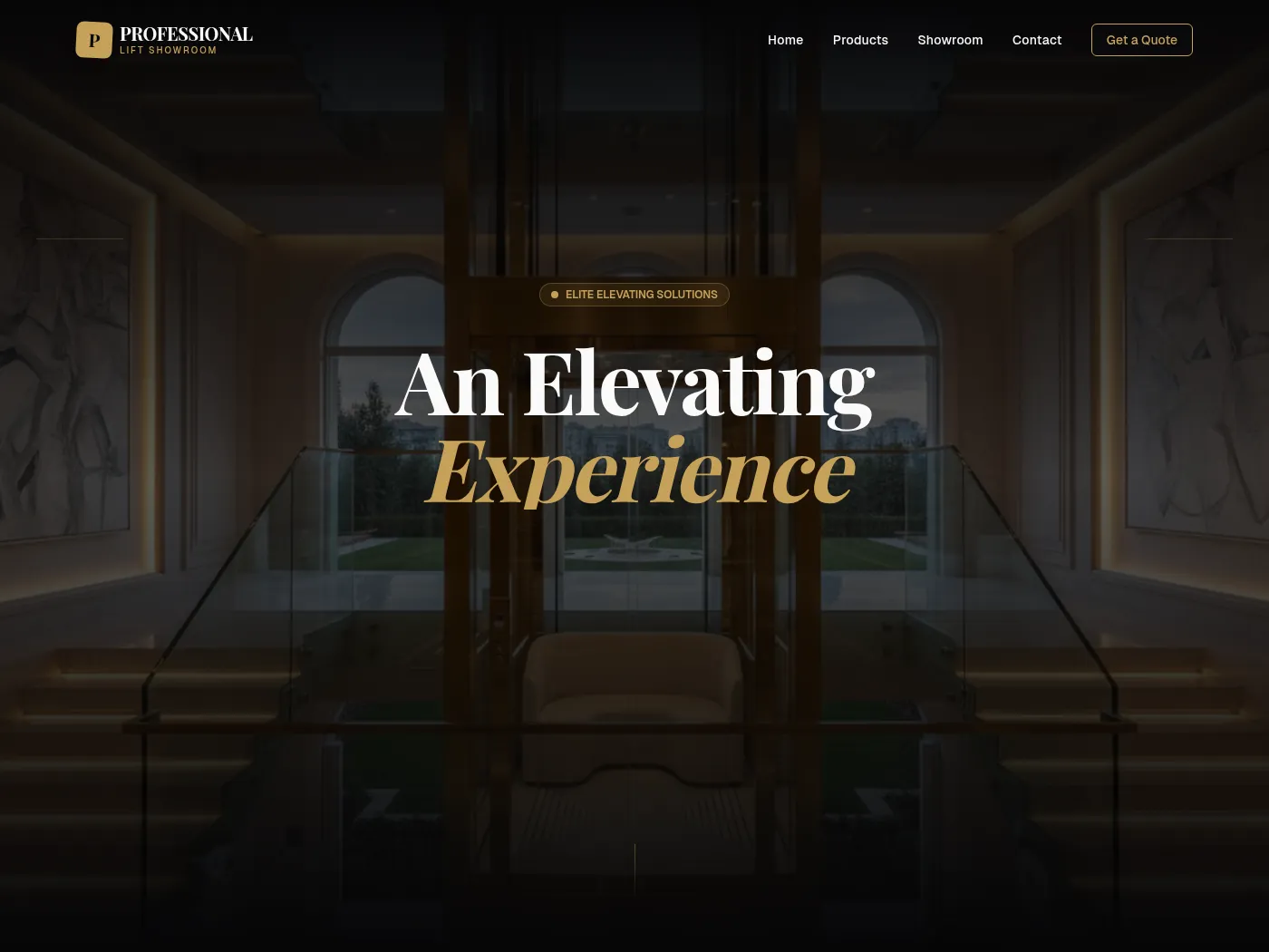 Elevator Showroom Website