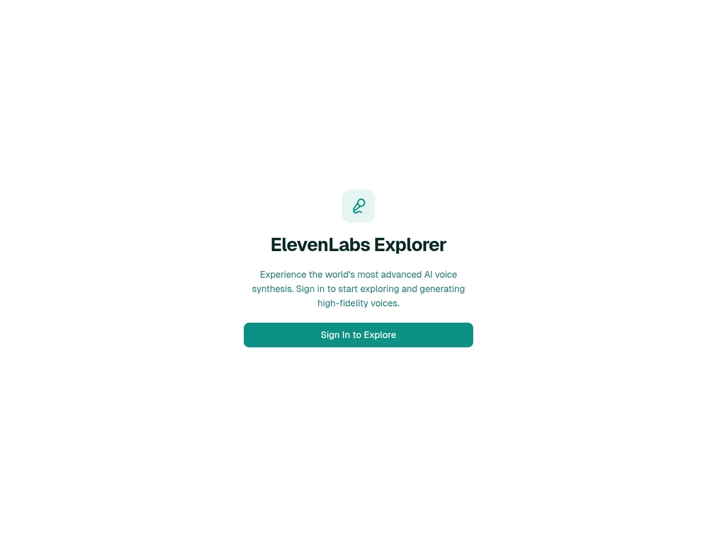 ElevenLabs Explorer