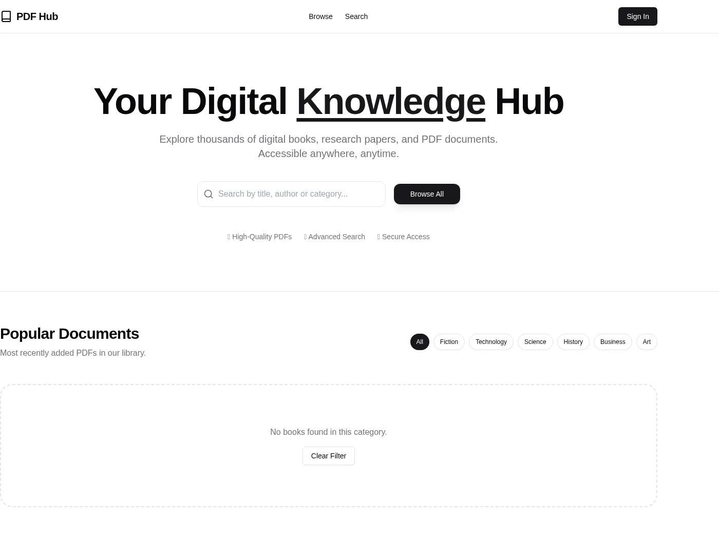 E-Library PDF Hub