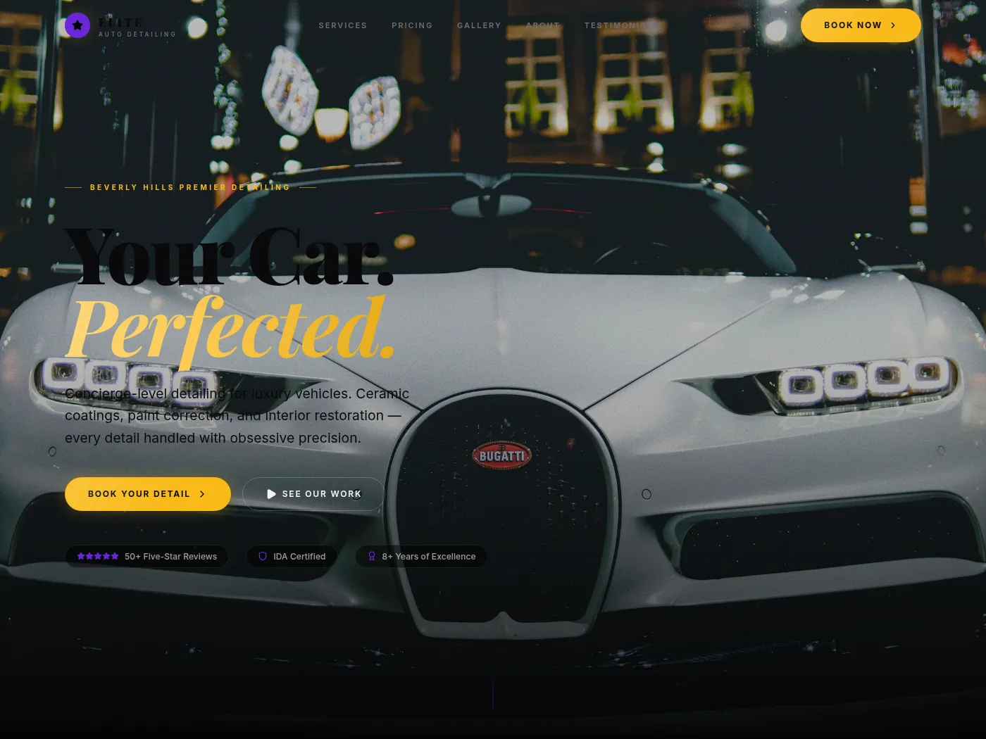 Elite Auto Detailing Web