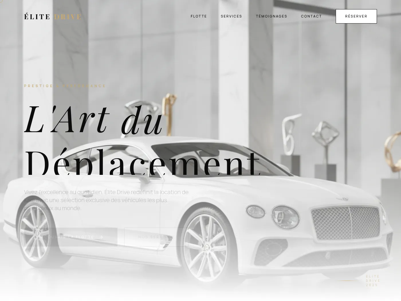 ÉLITE DRIVE Luxury Site