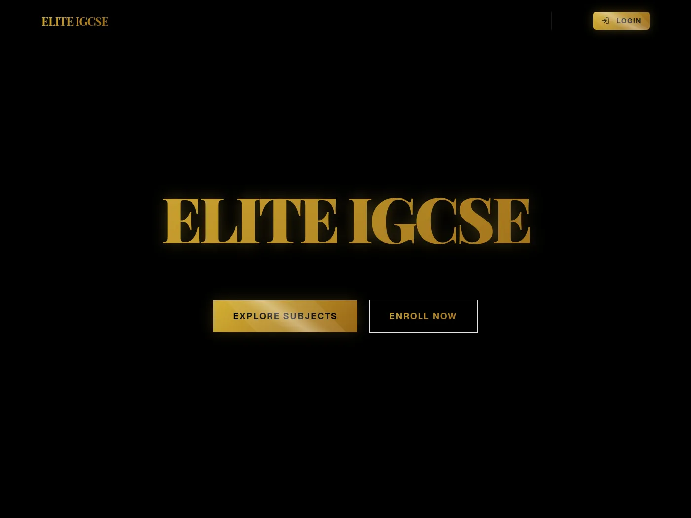 Elite IGCSE Luxury Site