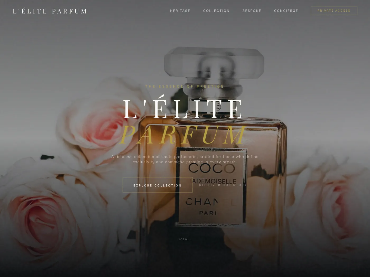 L'ÉLITE PARFUM Web Experience